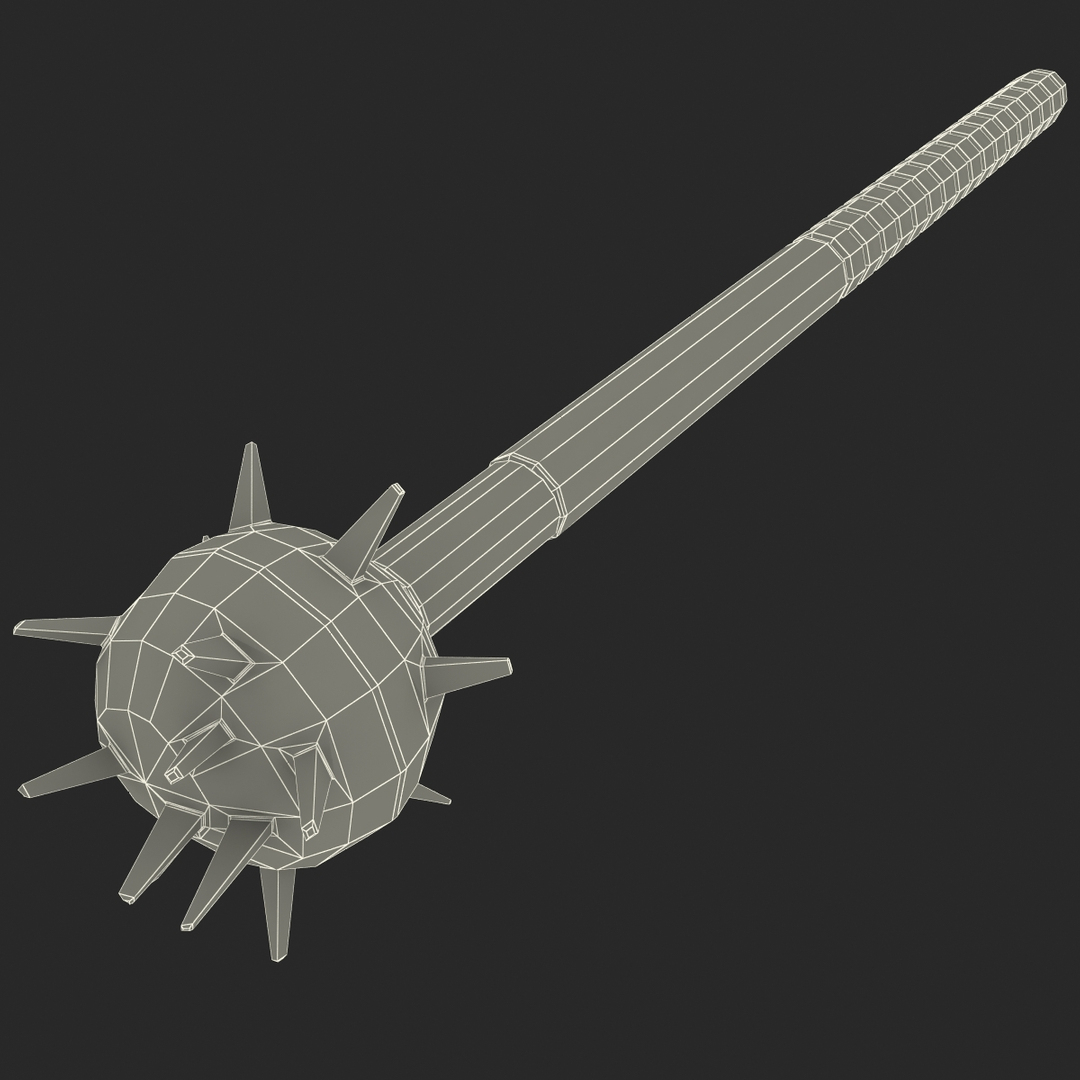 3d morning star mace model