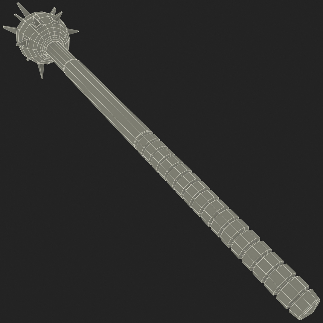 3d morning star mace model