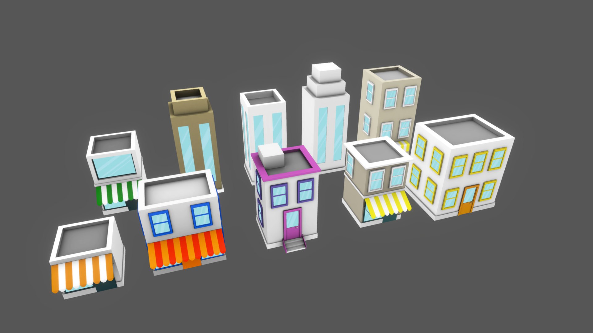 Building Cartoon 3D Model - TurboSquid 1686405