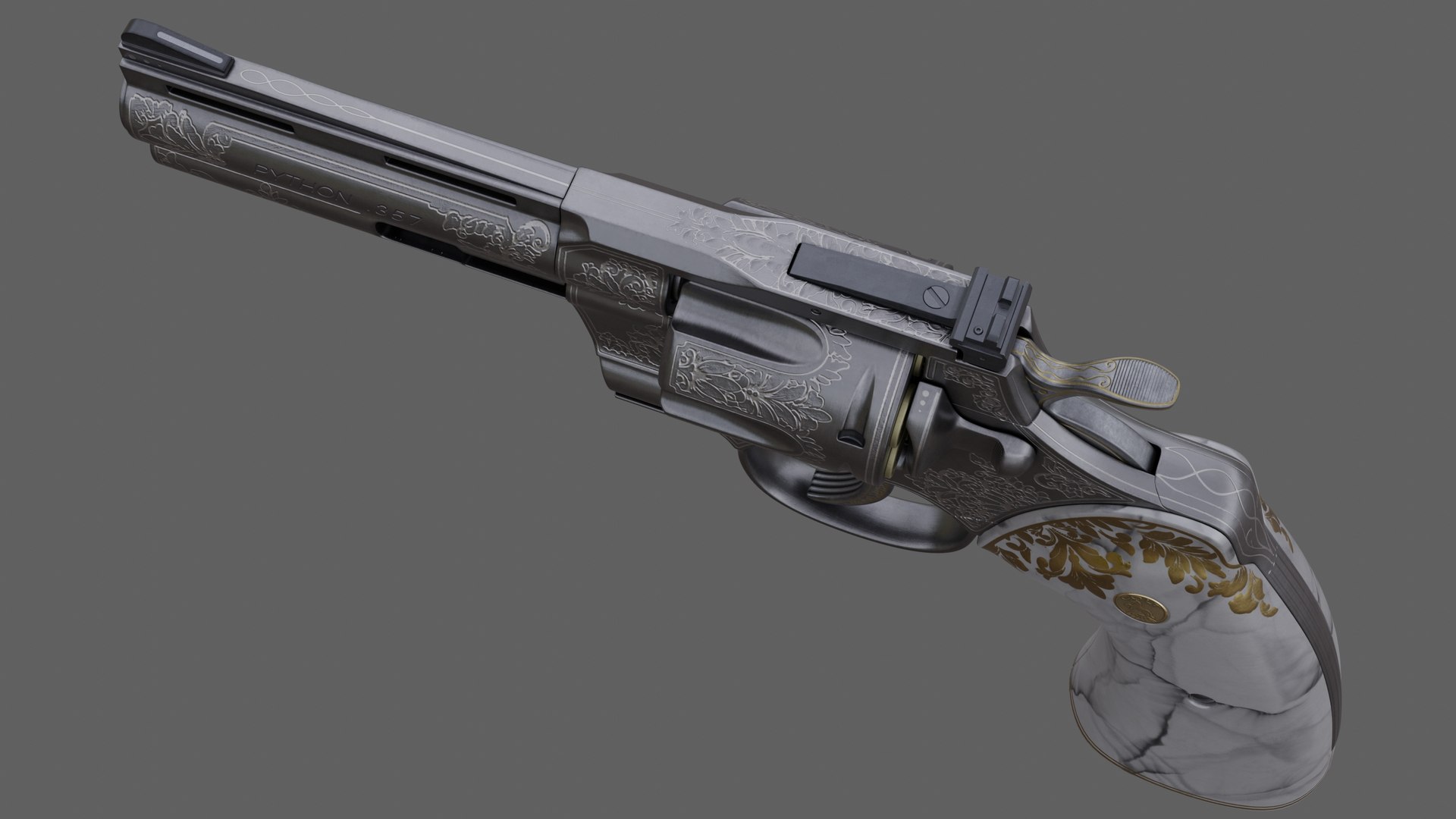 Colt Python 357 4 Inch Engraved 3D - TurboSquid 2035870