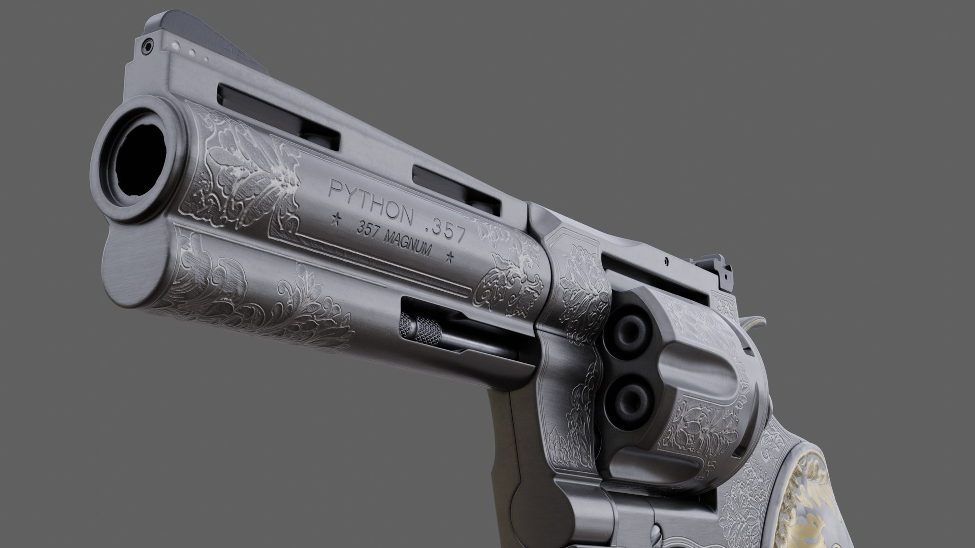 Colt Python 357 4 Inch Engraved 3D - TurboSquid 2035870