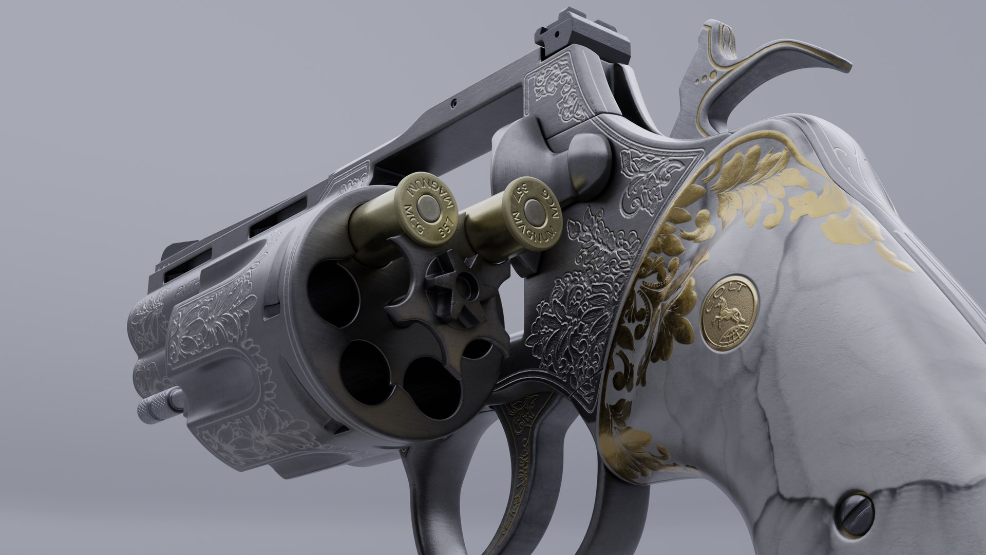 Colt Python 357 4 Inch Engraved 3D - TurboSquid 2035870