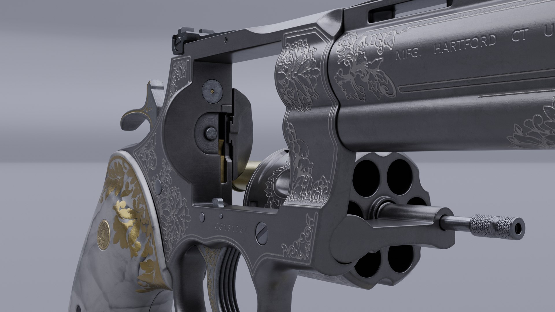 Colt Python 357 4 Inch Engraved 3D - TurboSquid 2035870