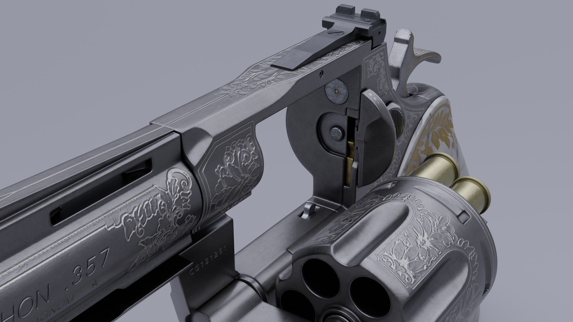 Colt Python 357 4 Inch Engraved 3D - TurboSquid 2035870