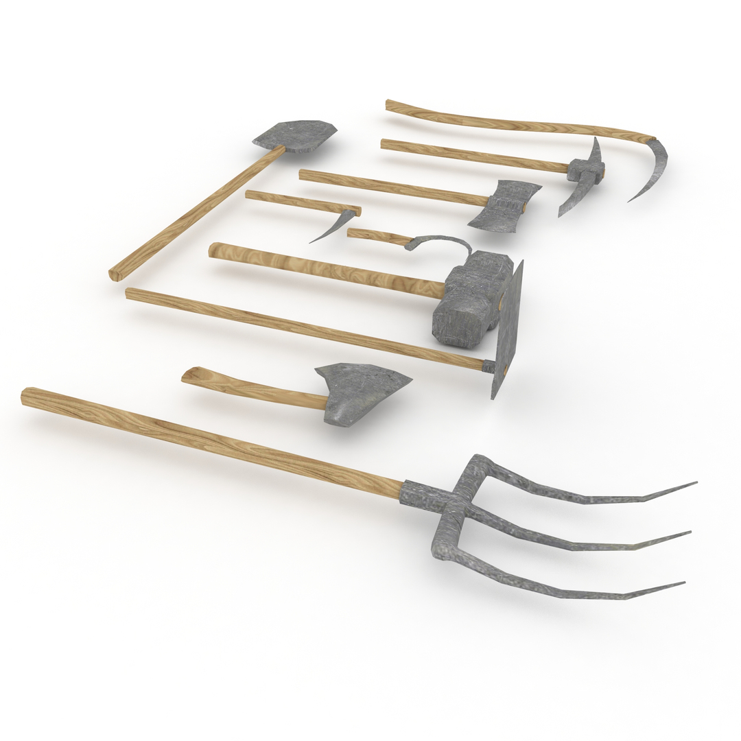 Medieval farming tools 3D - TurboSquid 1702249