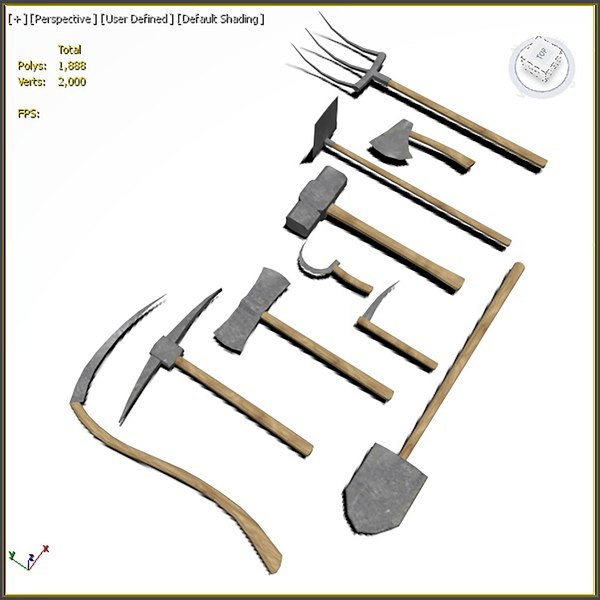 Medieval farming tools 3D - TurboSquid 1702249