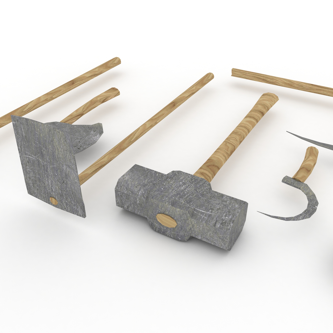 Medieval farming tools 3D - TurboSquid 1702249