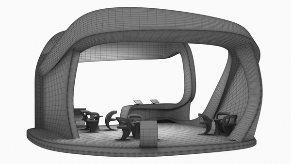 3D model Futuristic Exhibition Stand Collection 9 - TurboSquid 1903988