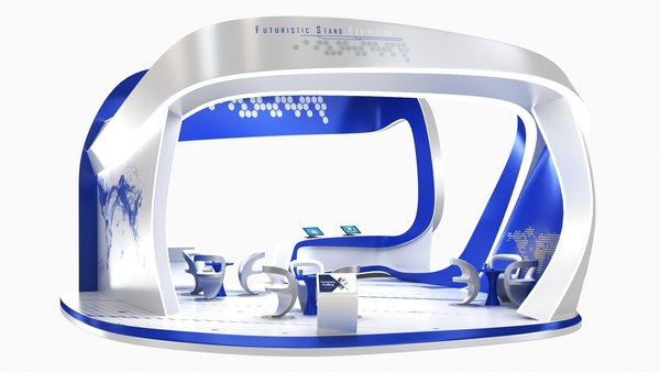 3D model Futuristic Exhibition Stand Collection 9 - TurboSquid 1903988