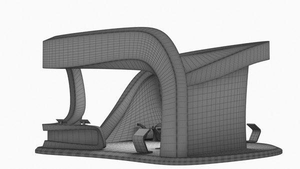 3D model Futuristic Exhibition Stand Collection 9 - TurboSquid 1903988