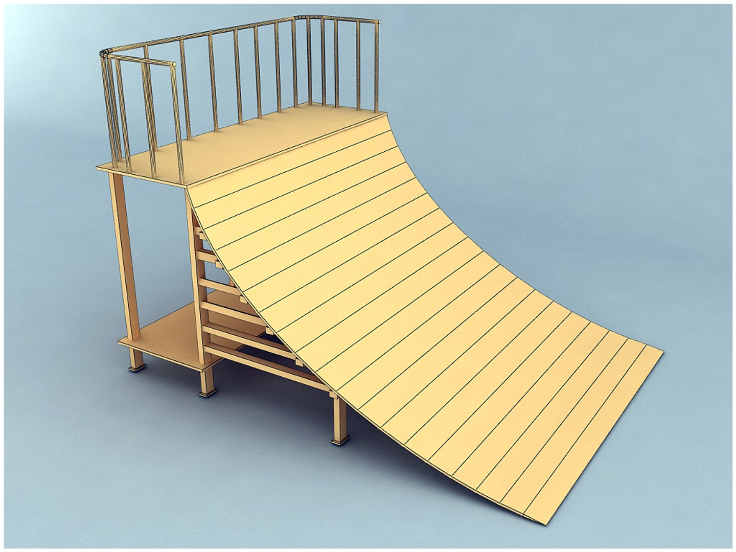 skate ramps 3d max