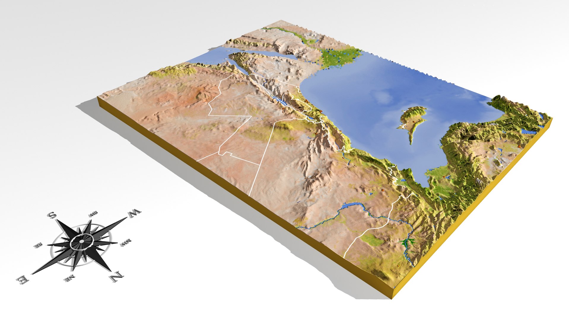Relief Palestine Maps 3d Model