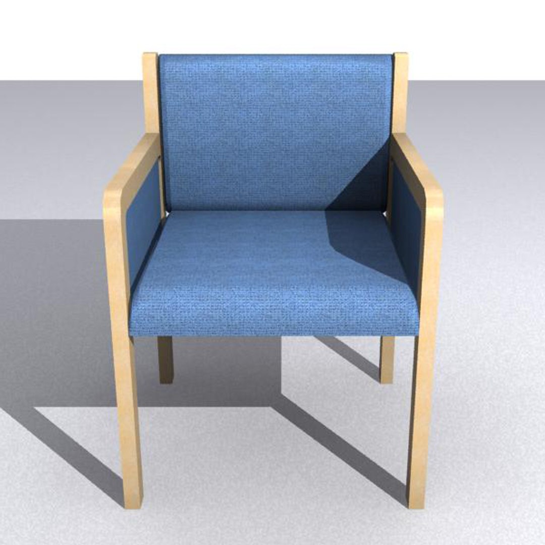 chair library office 3d model