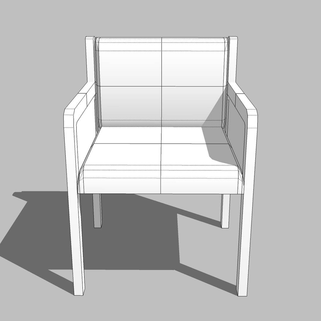 chair library office 3d model
