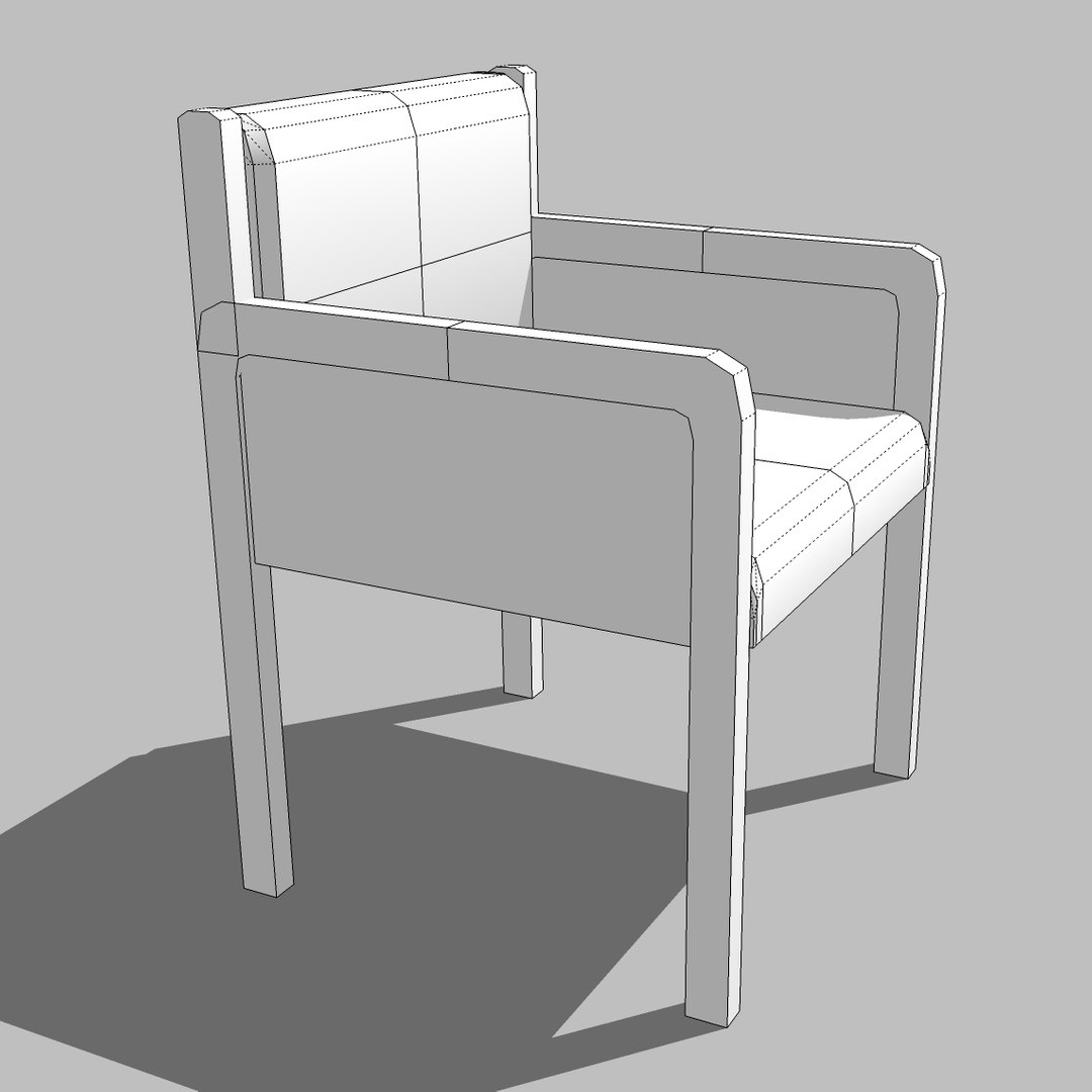 chair library office 3d model