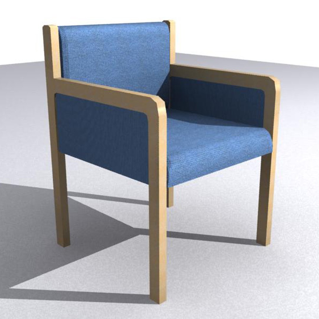 chair library office 3d model