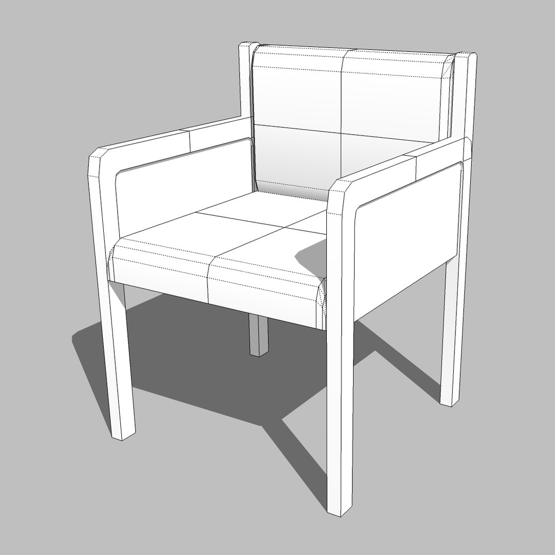 chair library office 3d model