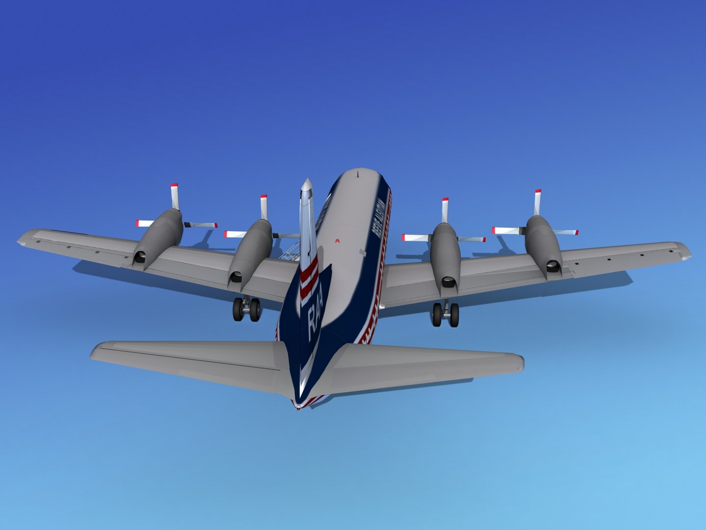 propellers l188 electra lockheed 3d model