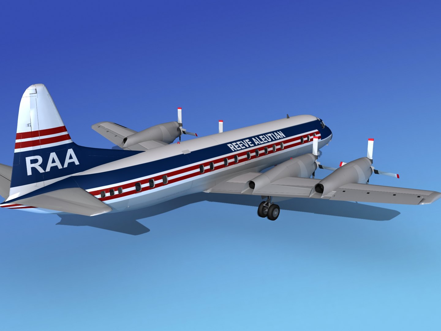 propellers l188 electra lockheed 3d model