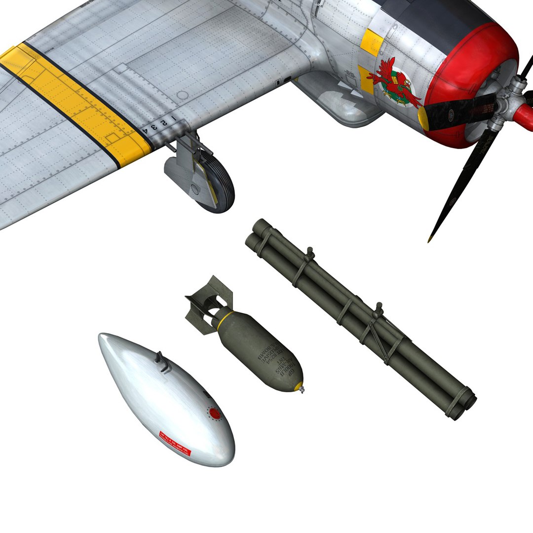 3d Republic P-47 Thunderbolt - Model