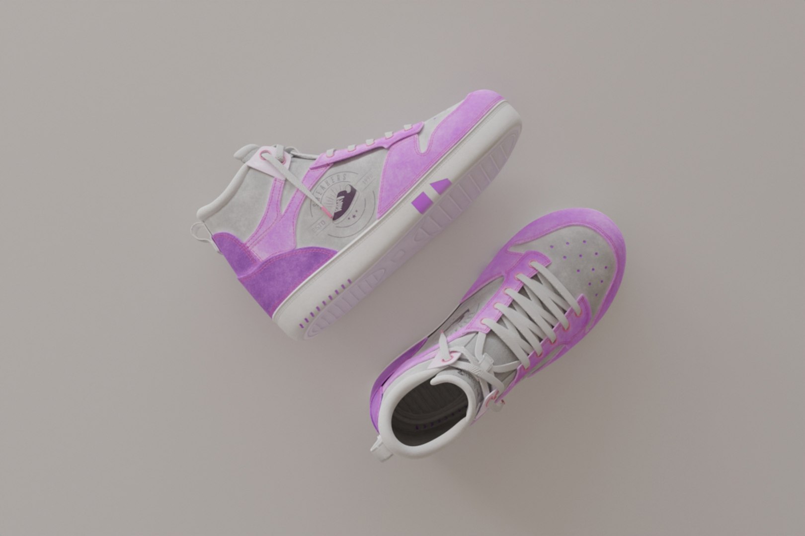 3D High Top Sneakers - TurboSquid 2173227