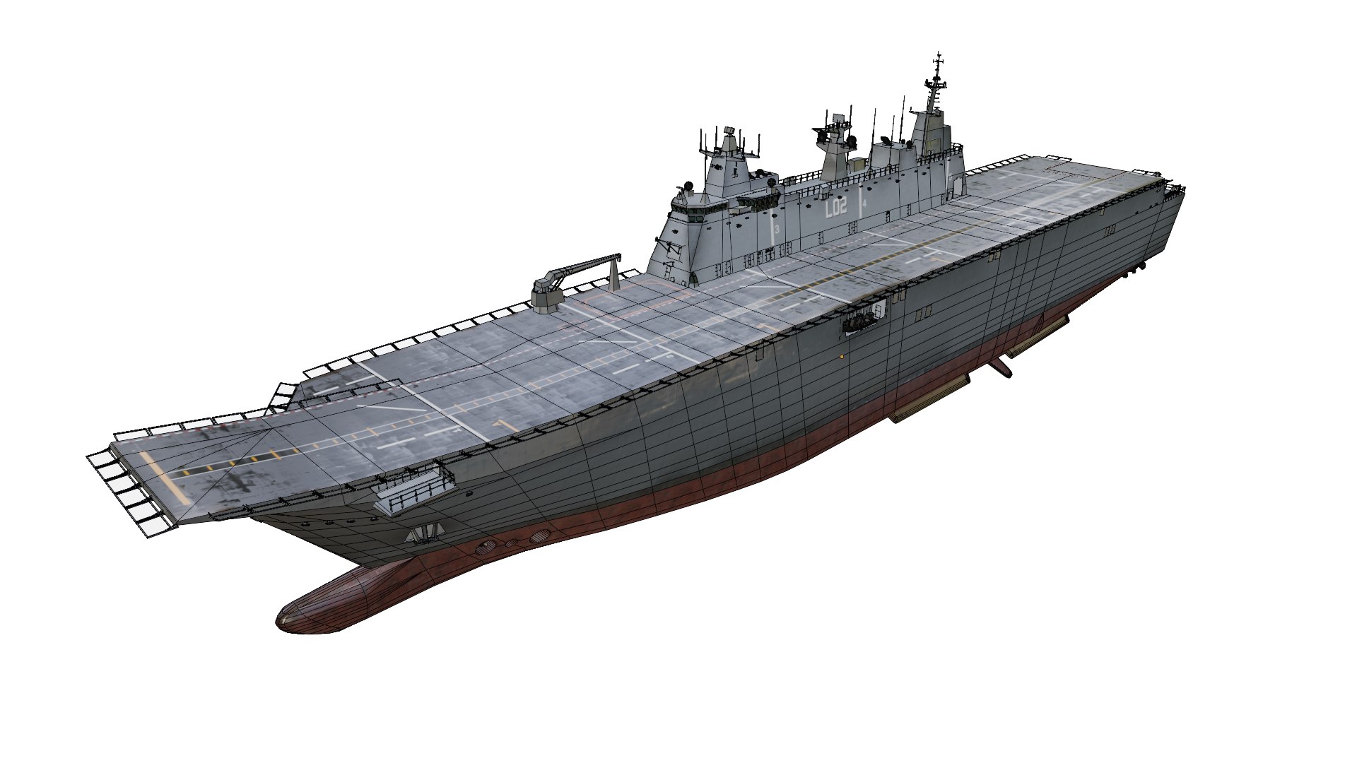 HMAS Canberra Game Ready Model 3D Model - TurboSquid 2373101