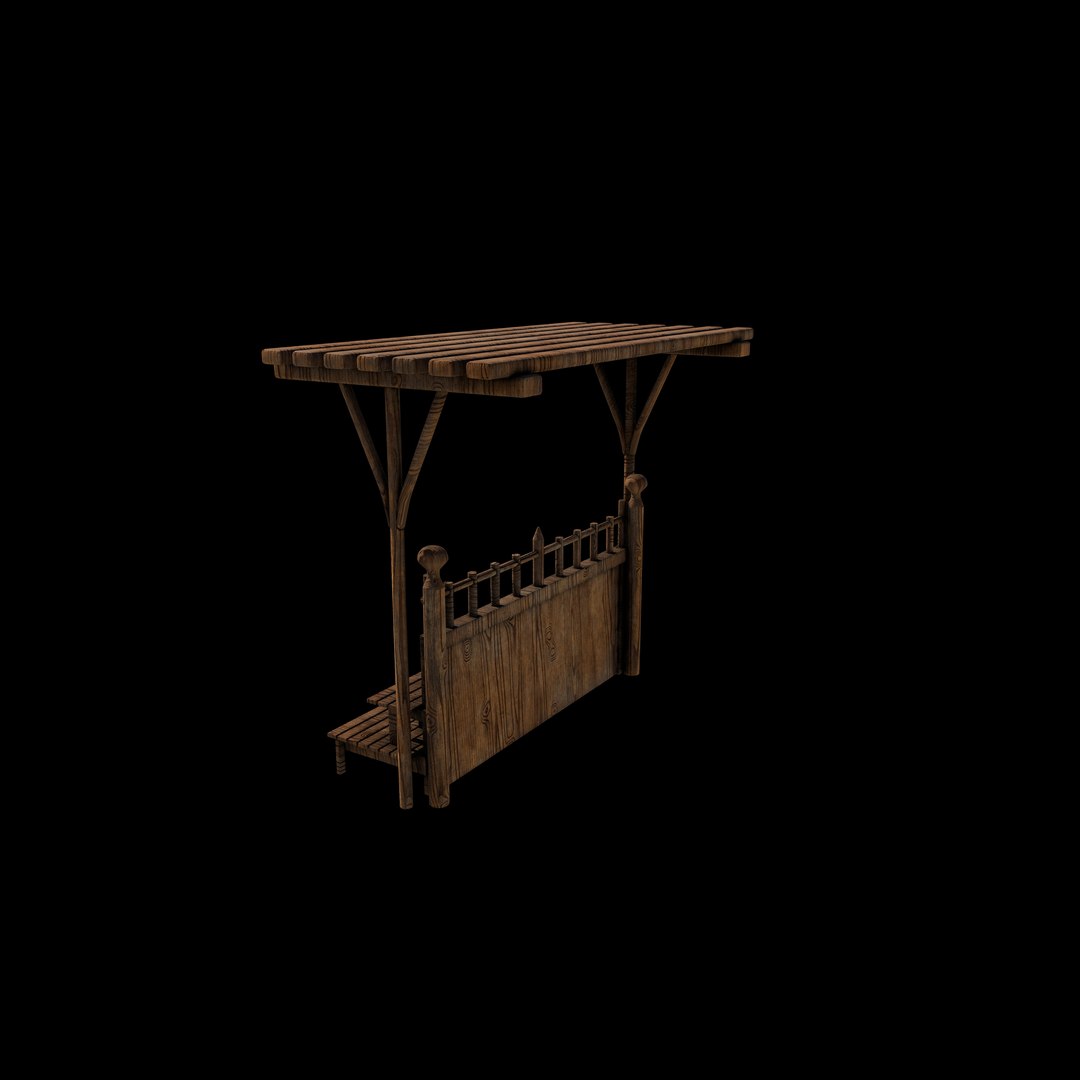 3D Wooden Bleacher Tribune 3D Model - TurboSquid 2394614