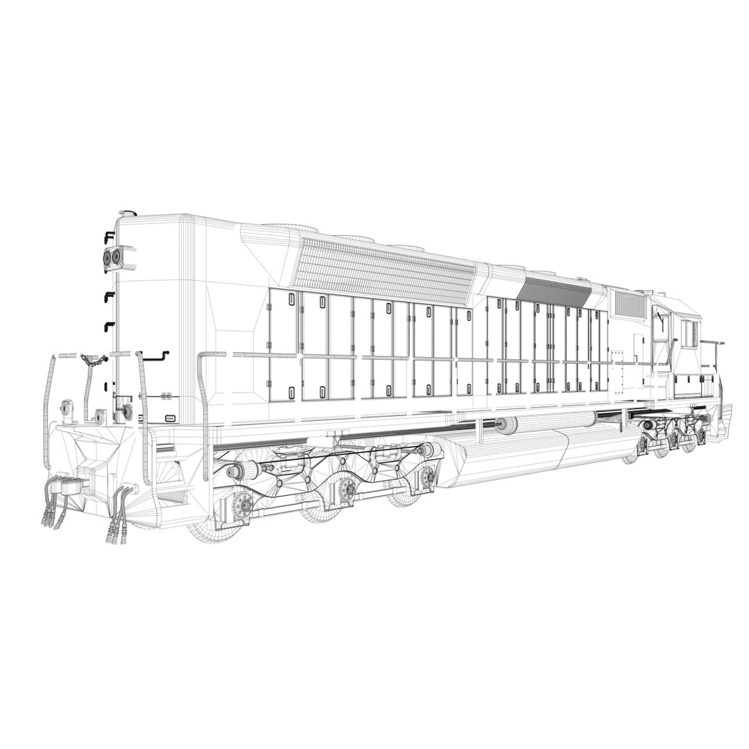 Emd Sd40m-2 3D Model - TurboSquid 1266059