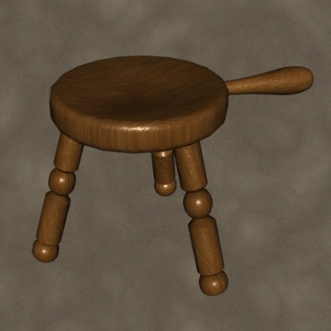 milk stool zipped 3d max
