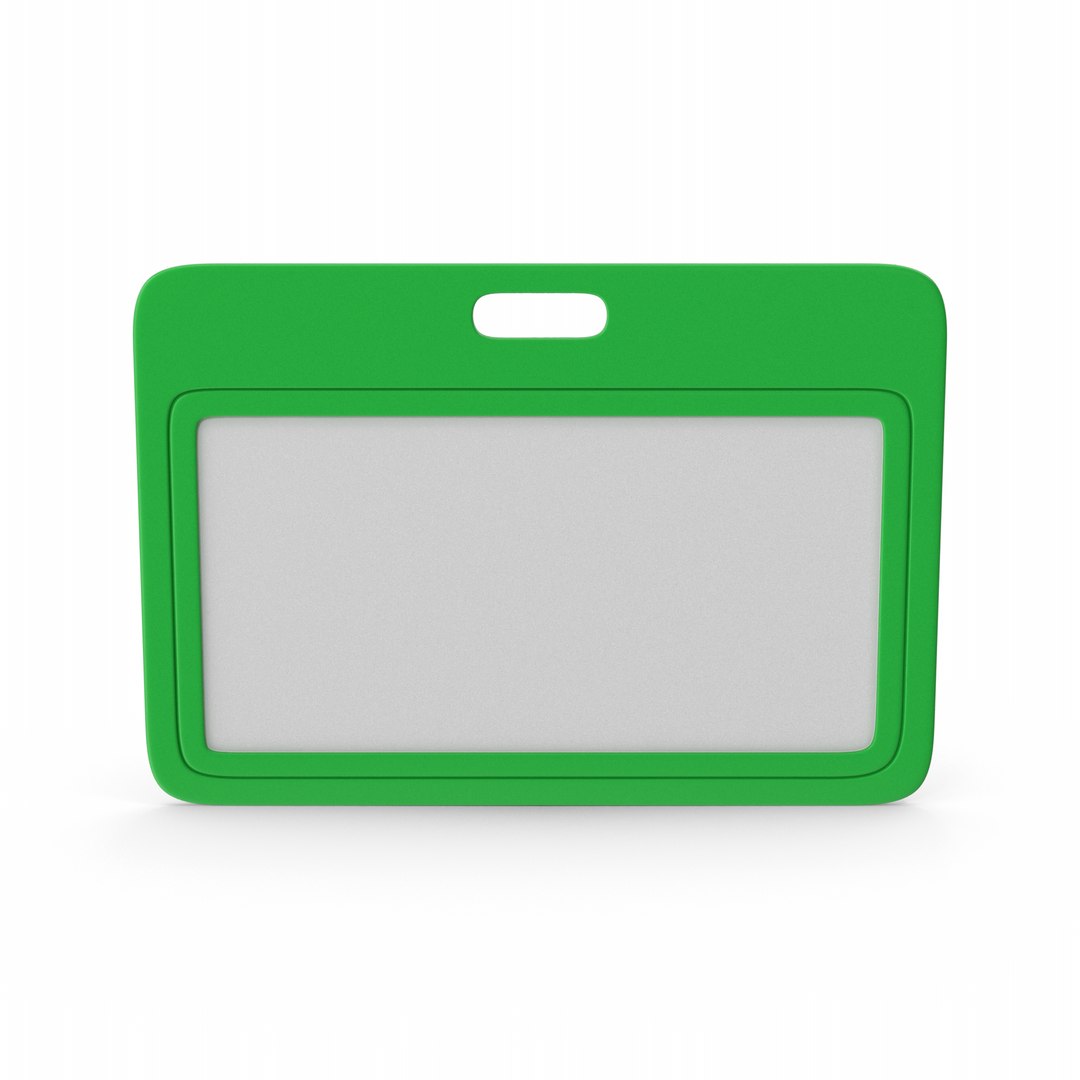 3D Green ID Badge Model - TurboSquid 2031488