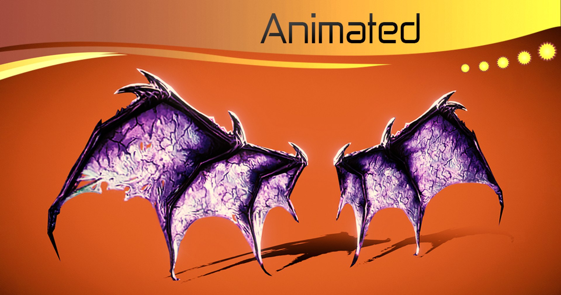 3D Low Poly Animated Dark Terror Wings - TurboSquid 1815949