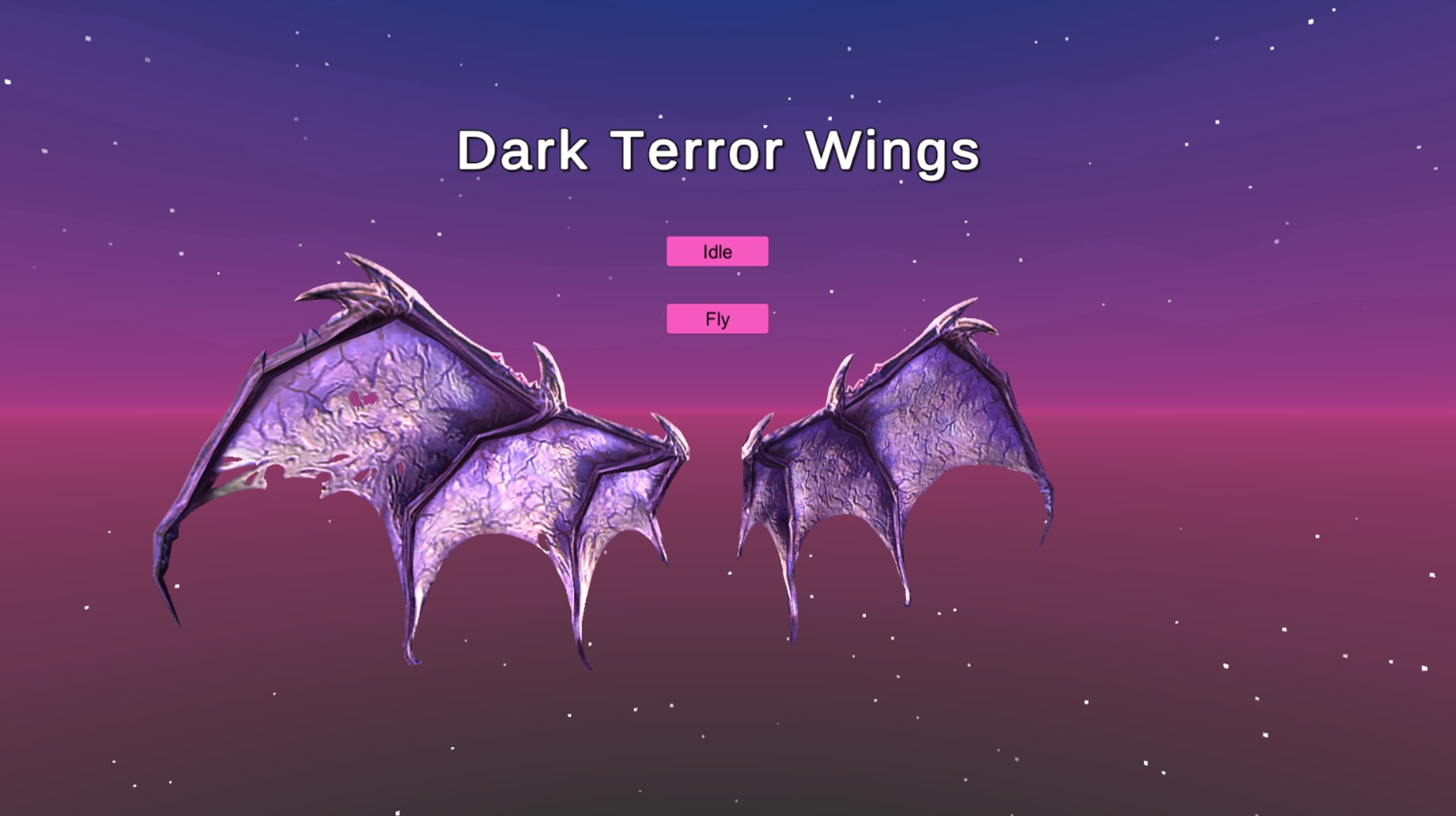 3D Low Poly Animated Dark Terror Wings - TurboSquid 1815949
