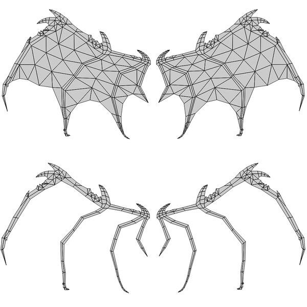 3D Low Poly Animated Dark Terror Wings - TurboSquid 1815949