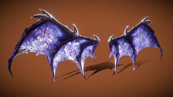 3D Low Poly Animated Dark Terror Wings - TurboSquid 1815949