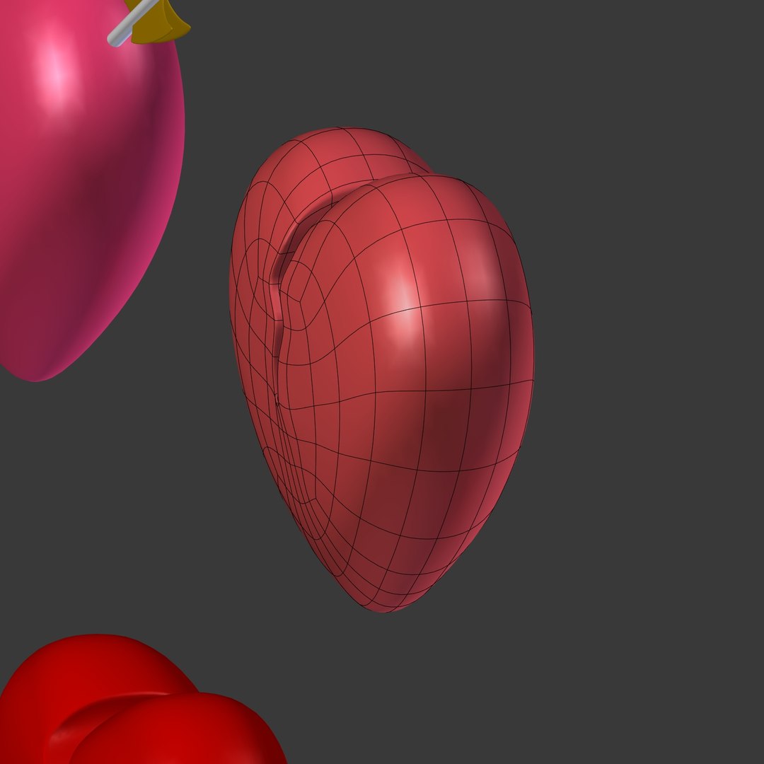 3D Hearts Icons Model - TurboSquid 1292381