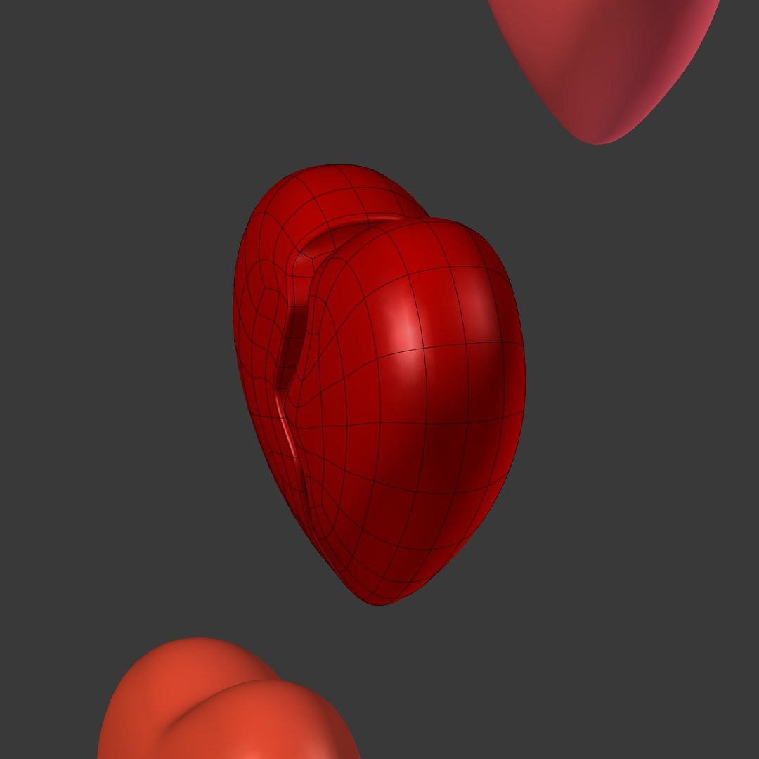 3D Hearts Icons Model - TurboSquid 1292381