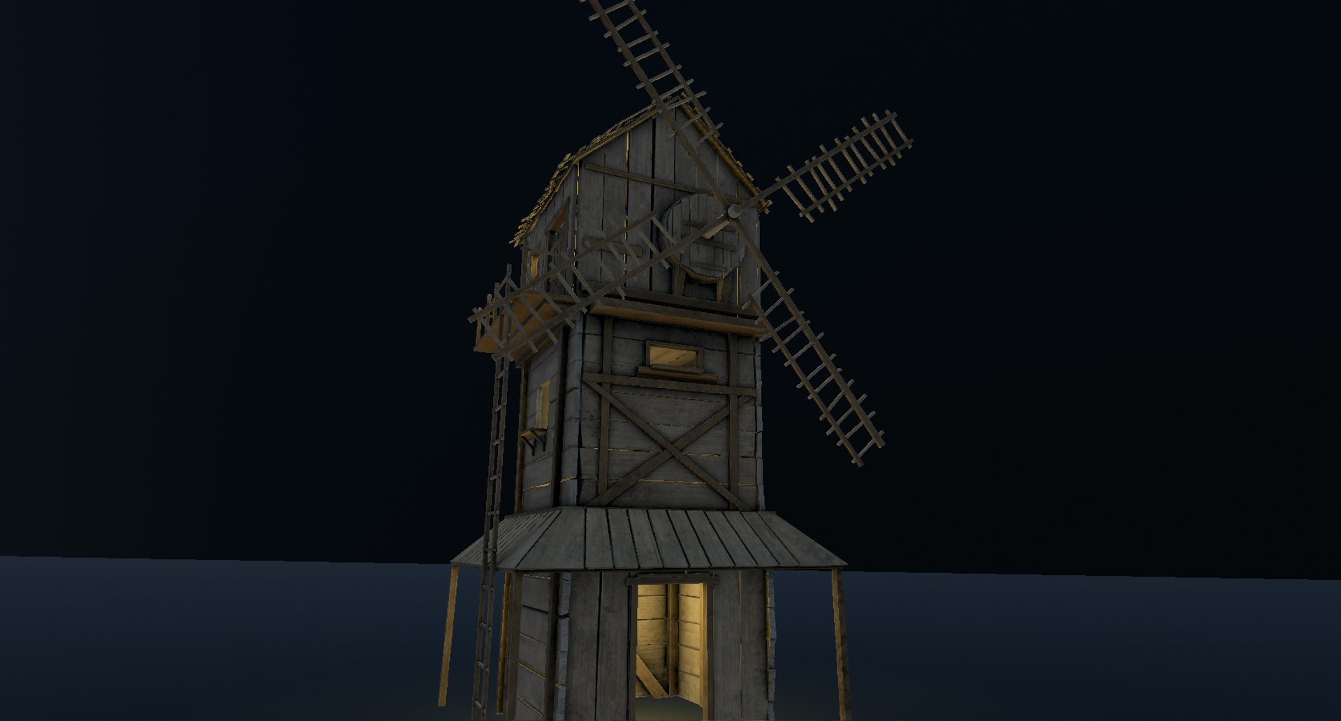 Medieval Wooden Windmill 3D Model - TurboSquid 1738082