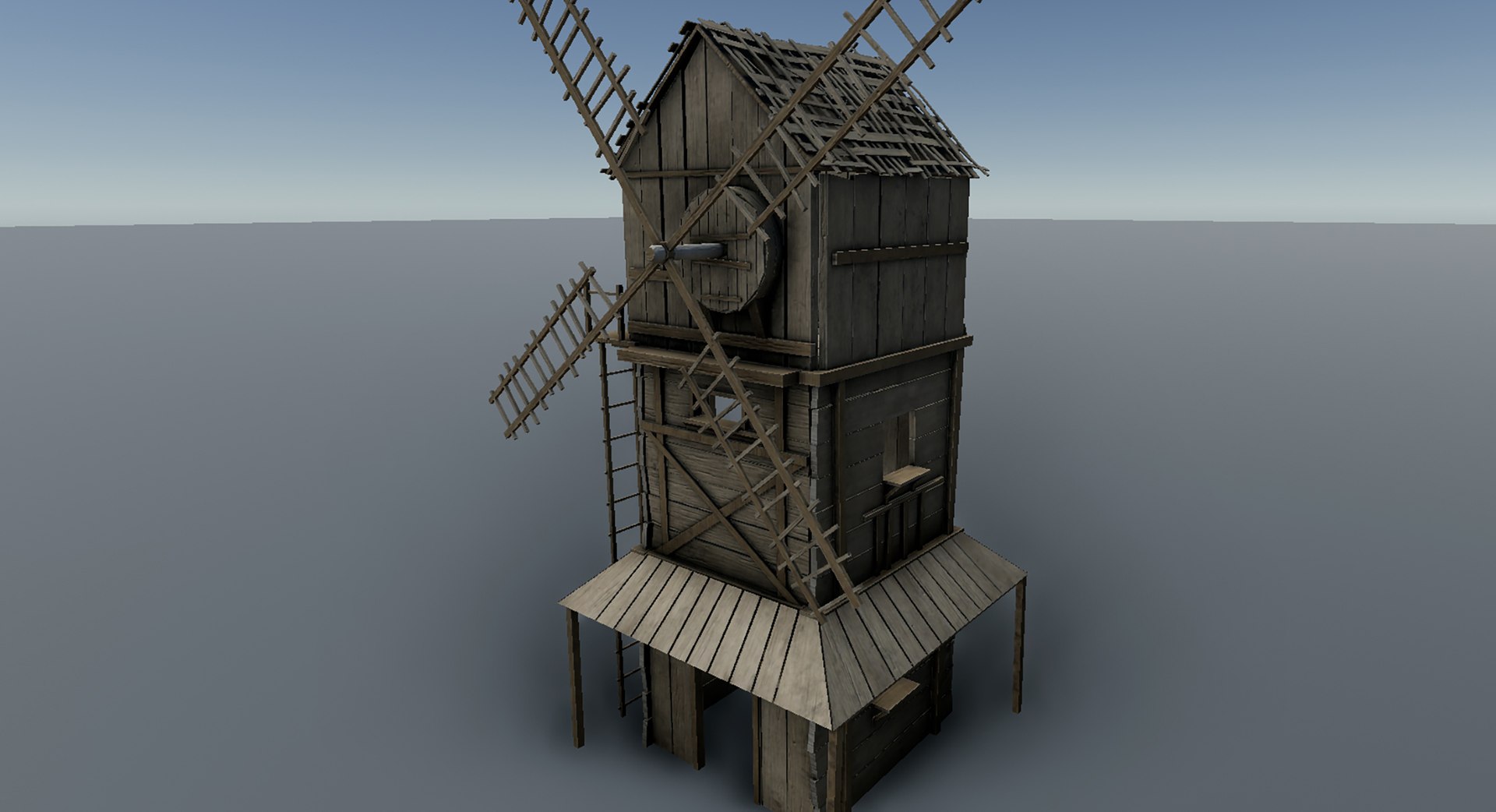Medieval Wooden Windmill 3D Model - TurboSquid 1738082