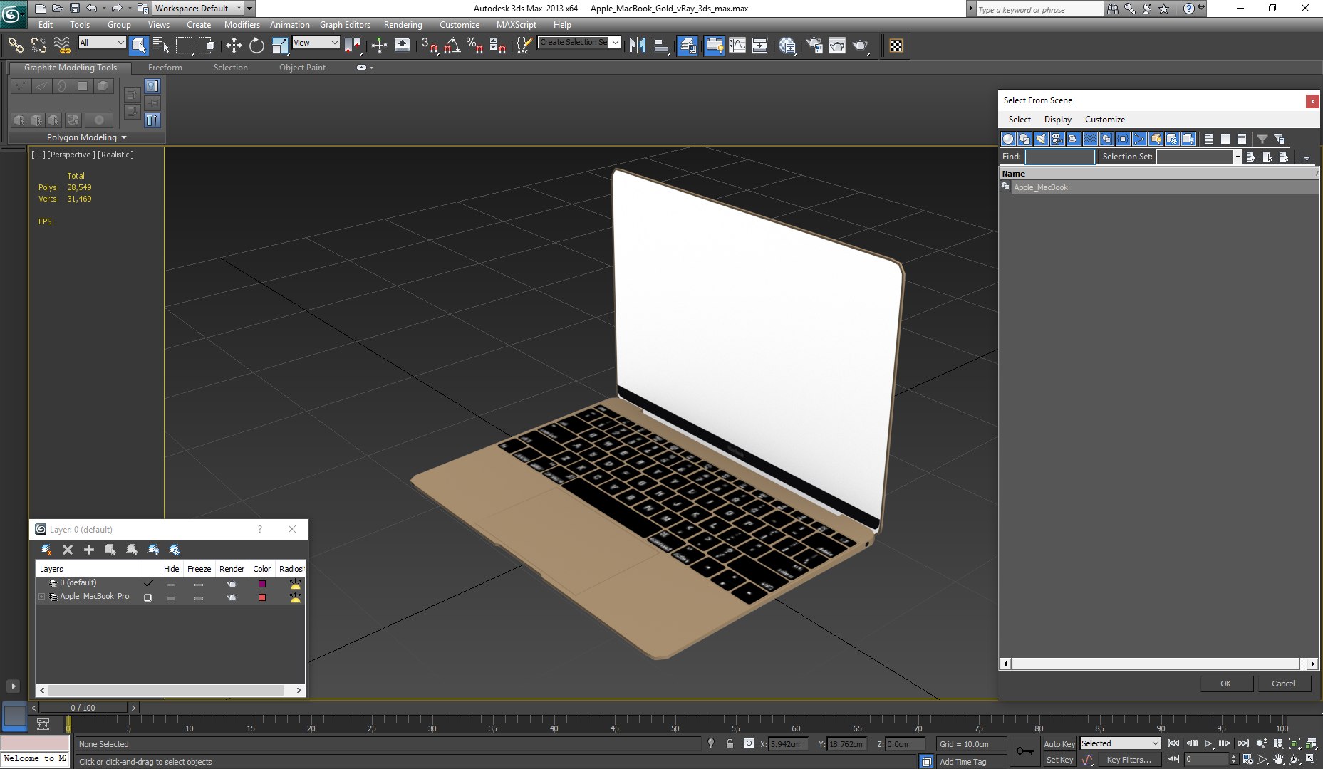 3d Apple Macbook