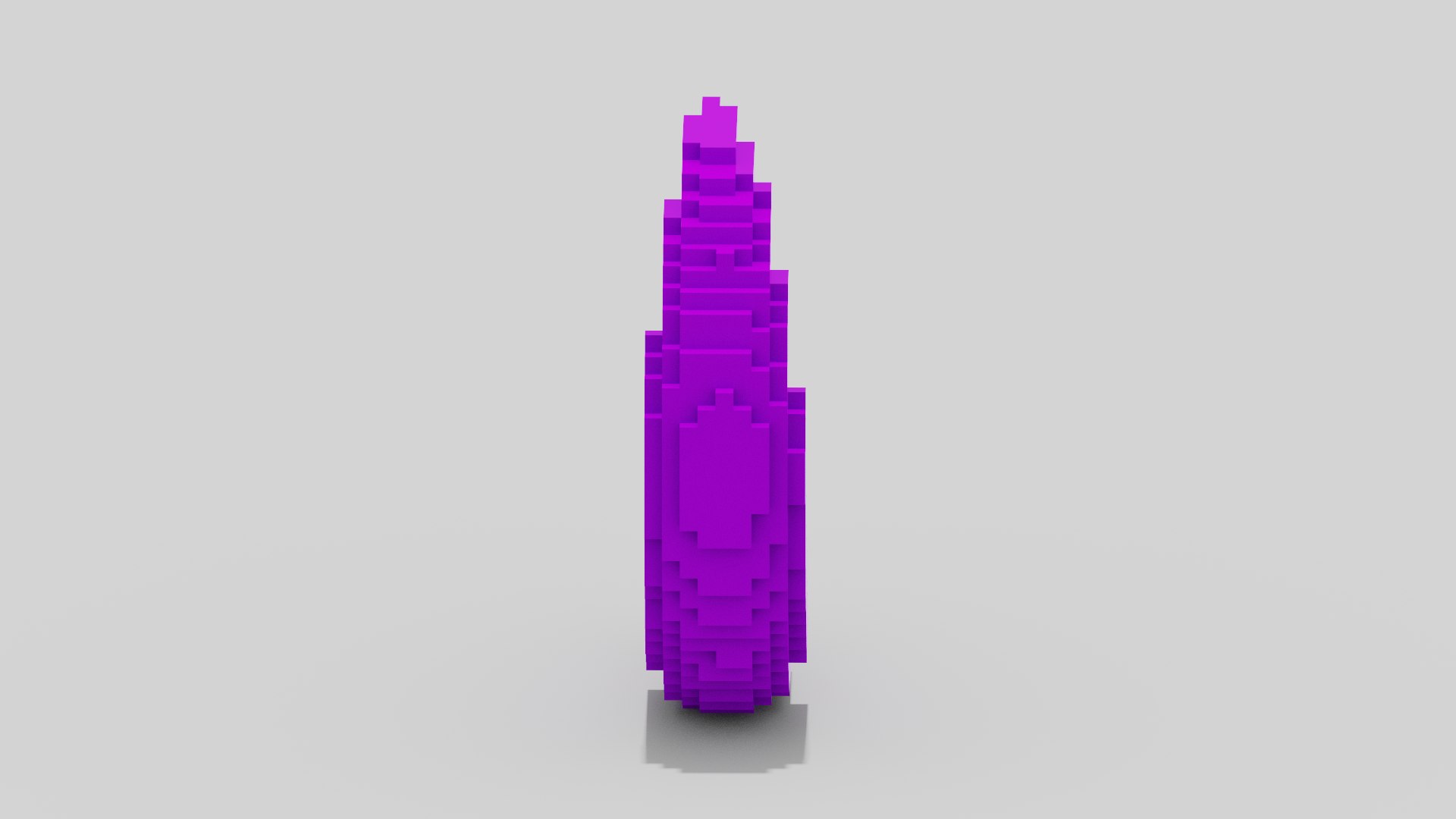 3D Purple Voxel Moon - TurboSquid 2036890