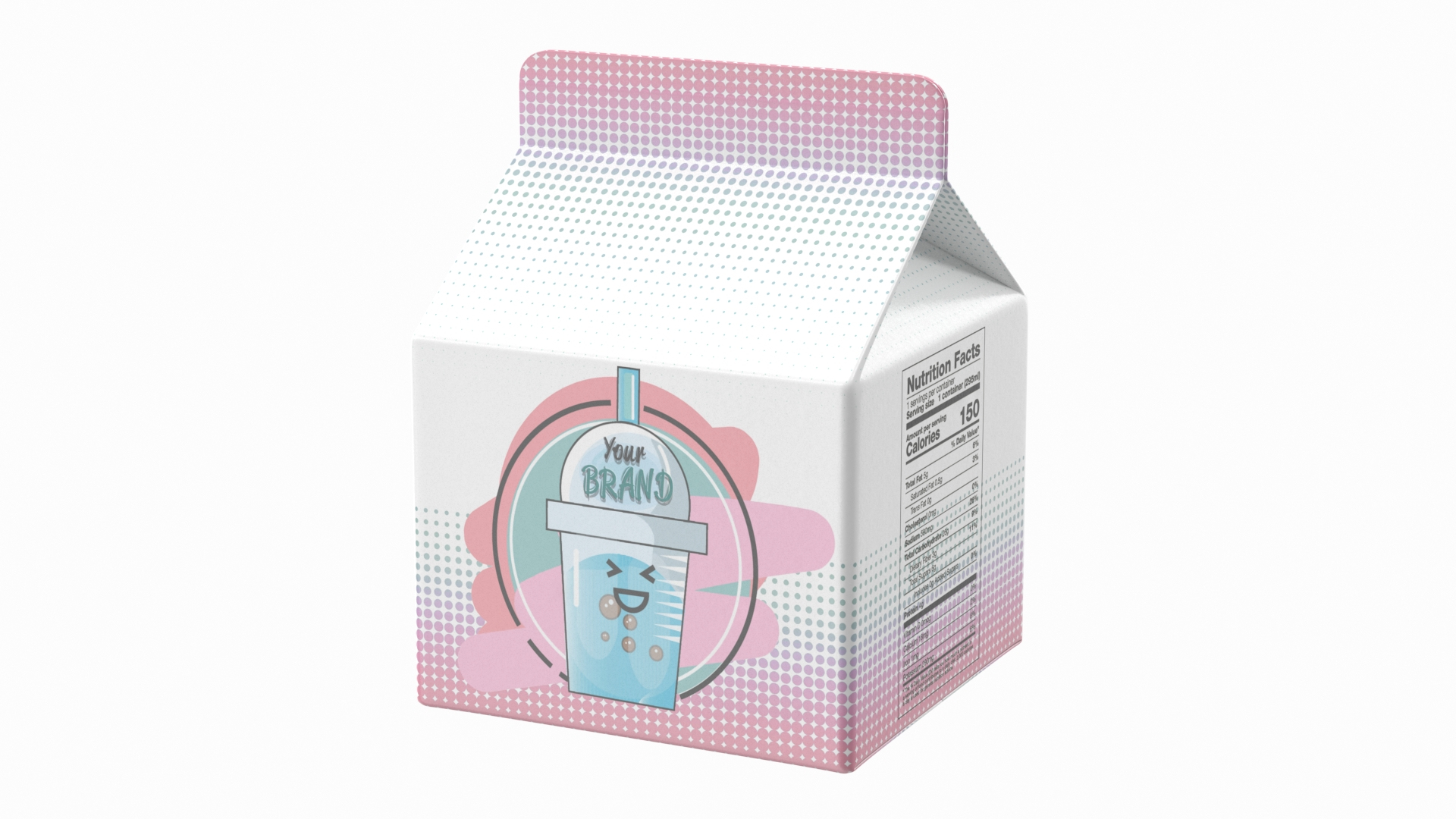 3D Gable Top Carton Package Mockup Pink Model - TurboSquid 1925355