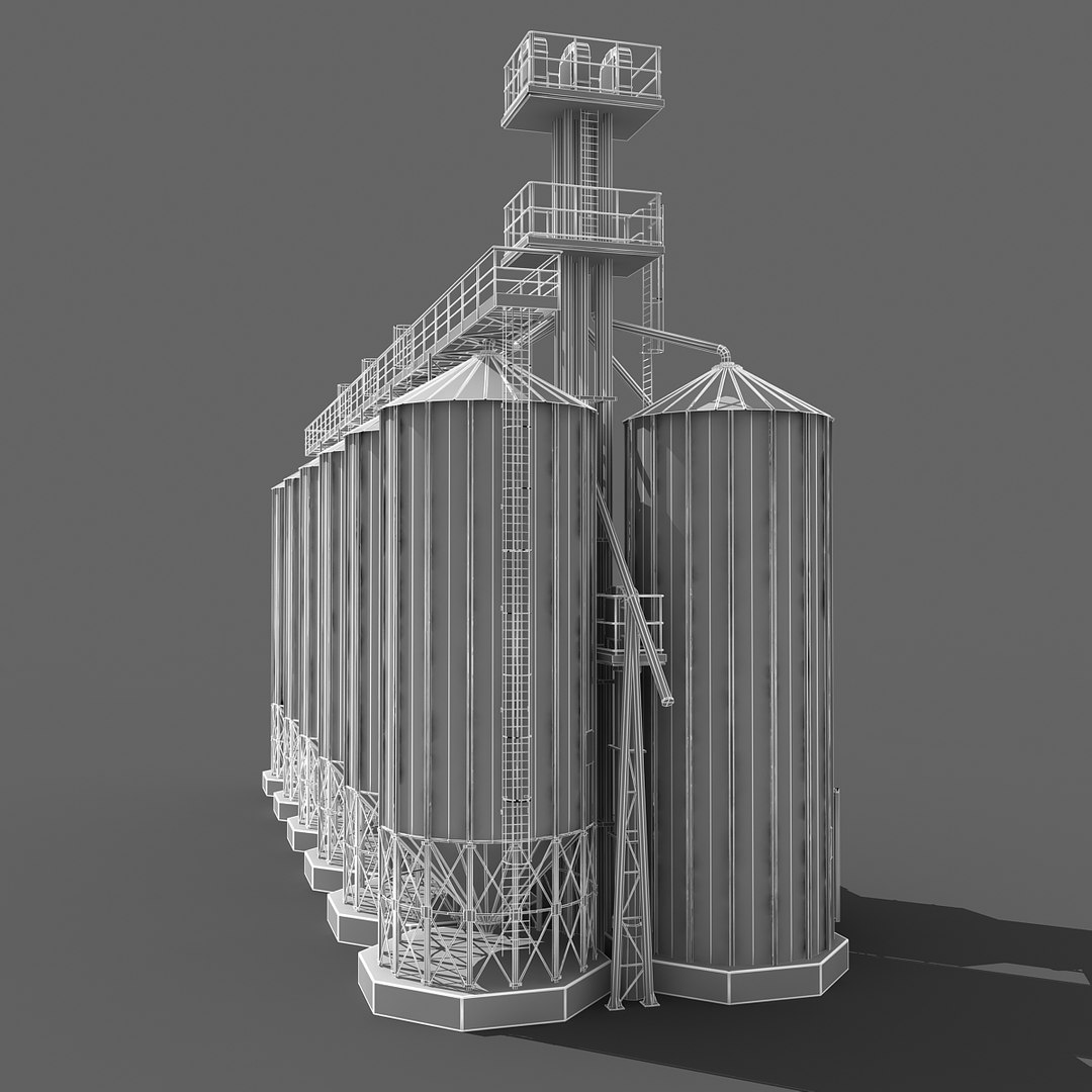 Silo Scene 3d Model