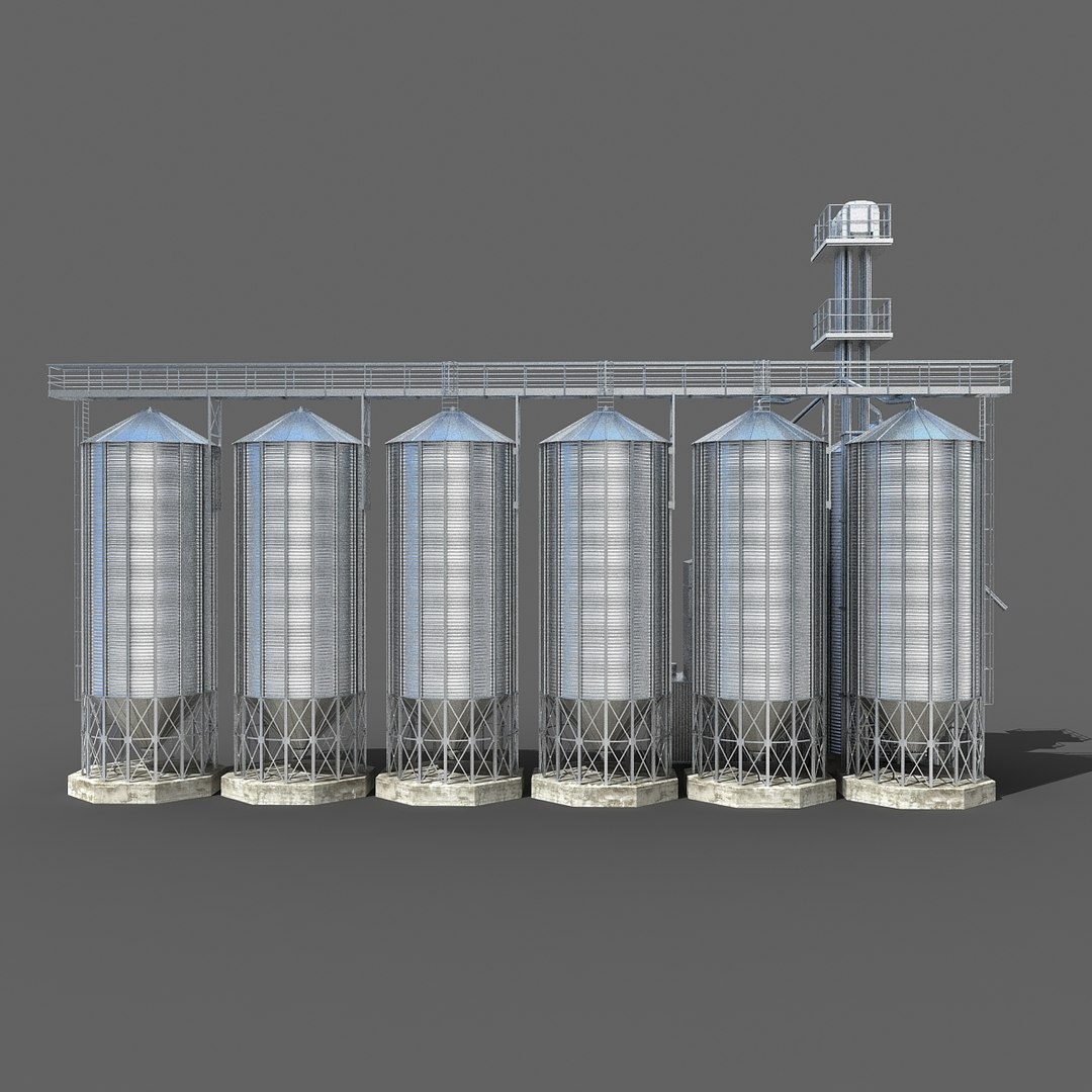 Silo Scene 3d Model