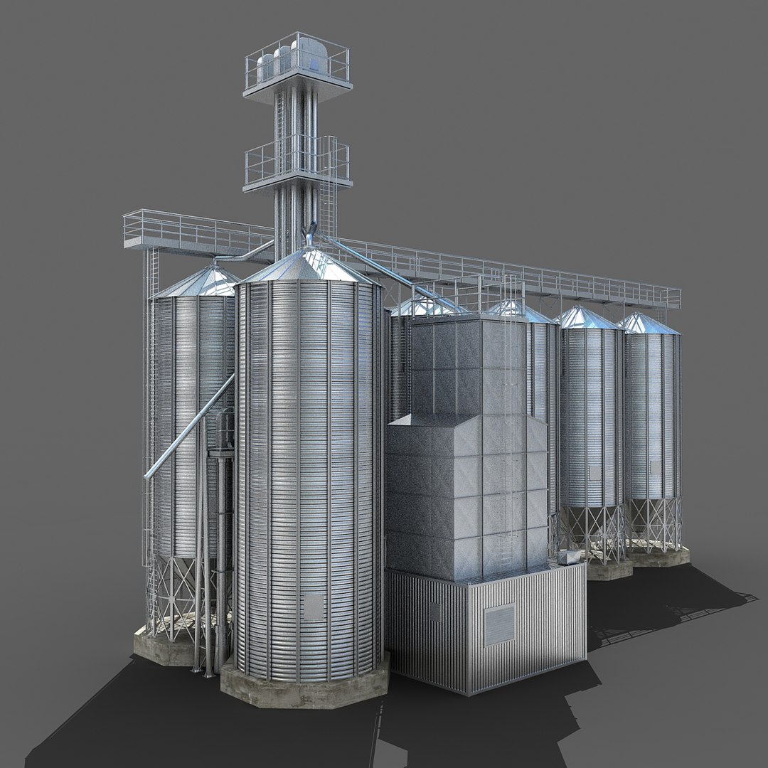 Silo Scene 3d Model