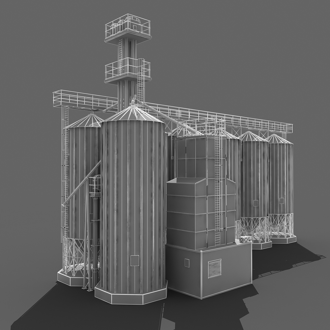 silo scene 3d model