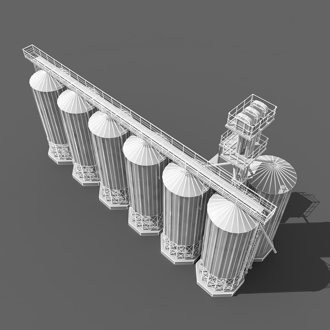 Silo Scene 3d Model