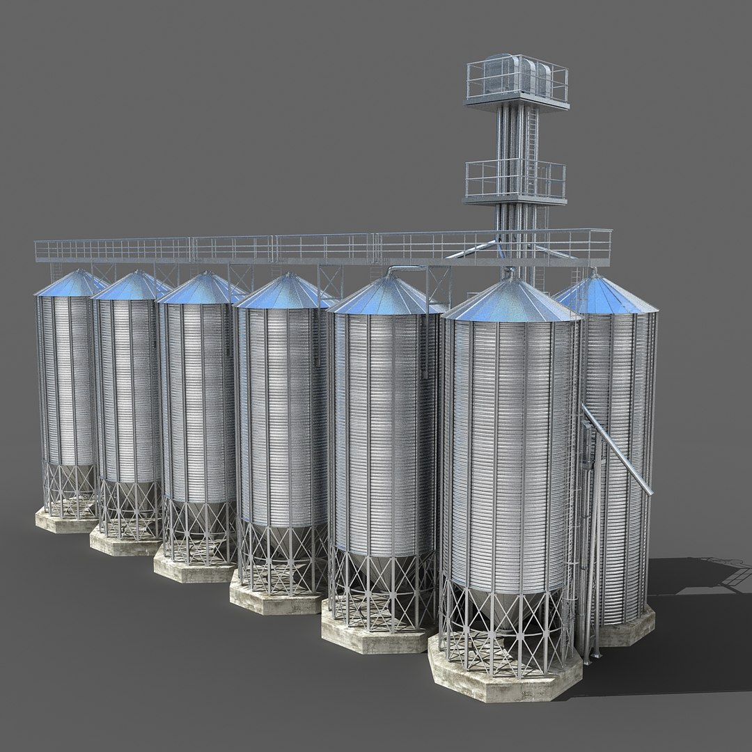 Silo Scene 3d Model
