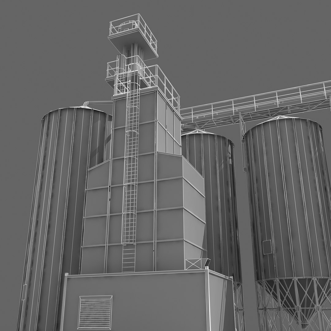 Silo Scene 3d Model