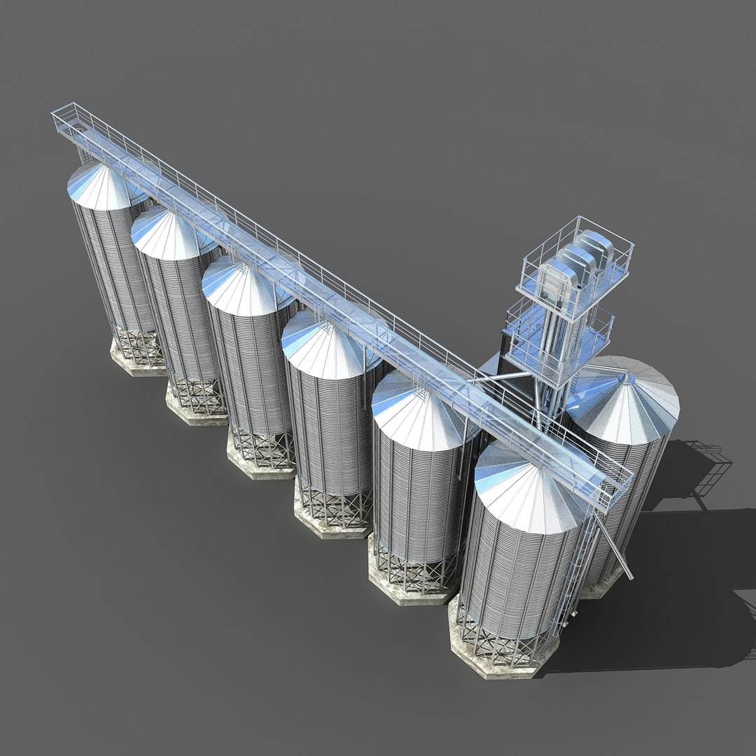 Silo Scene 3d Model