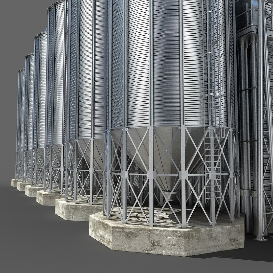Silo Scene 3d Model